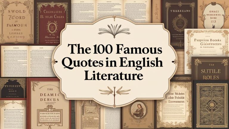 The 100 Most Famous Quotes in English Literature - EnglishLiterature.in